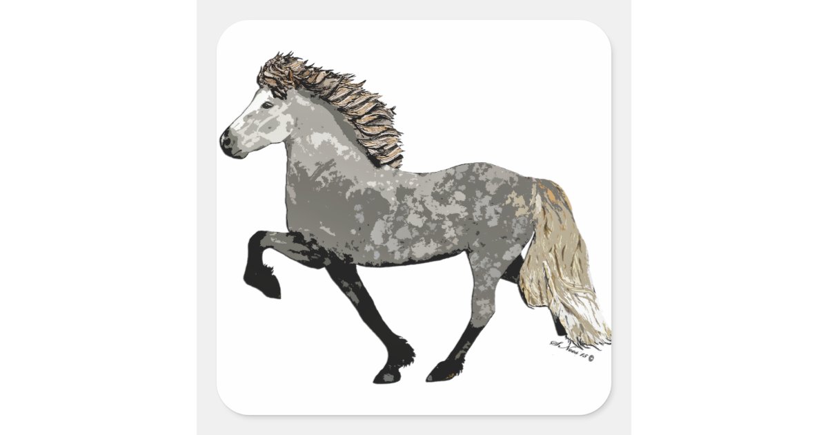 Art Deco Astrid Square Sticker | Zazzle