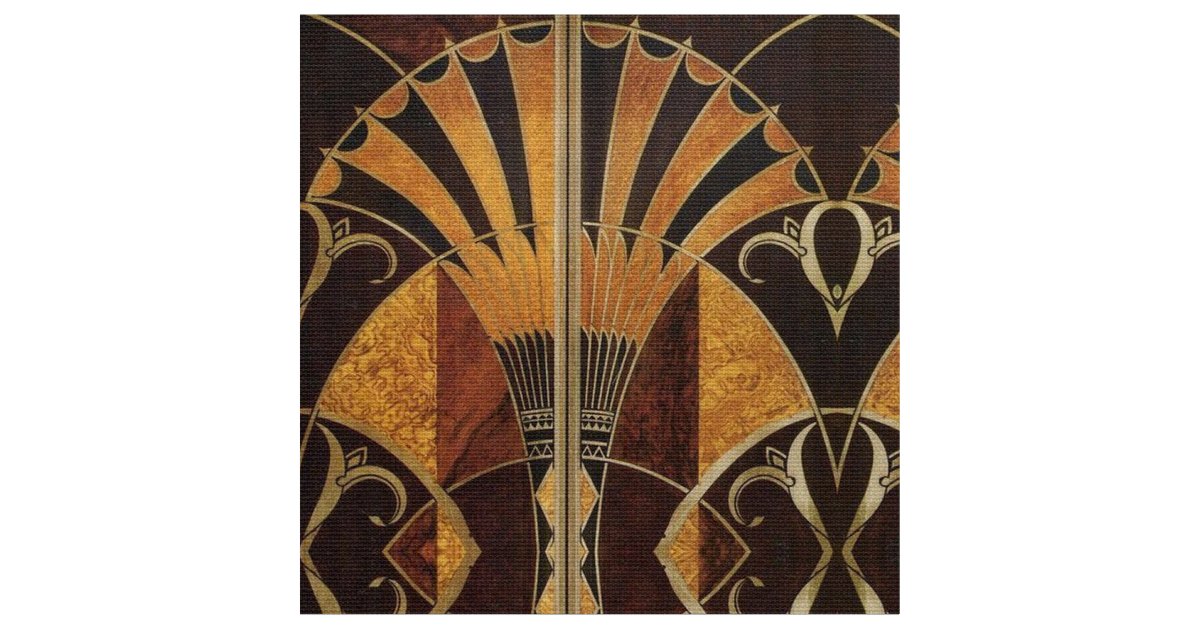 ART DECO FANS FABRIC | Zazzle