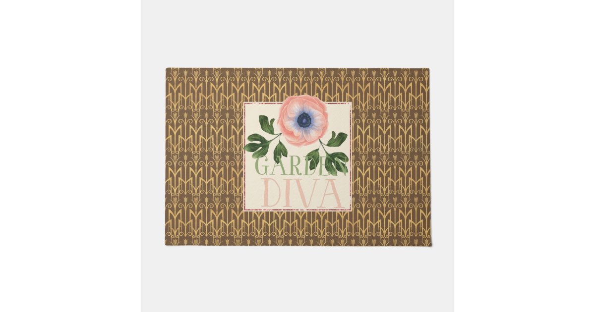 Art Deco Garden Diva Doormat | Zazzle