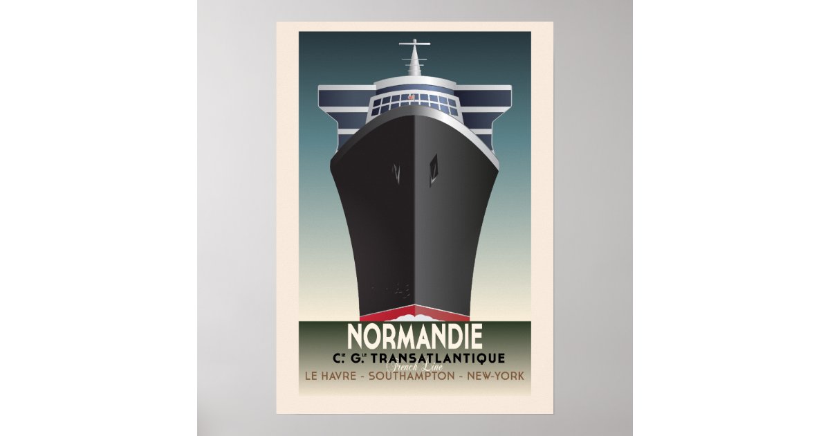 Art Deco Inspired Cruise Poster | Zazzle