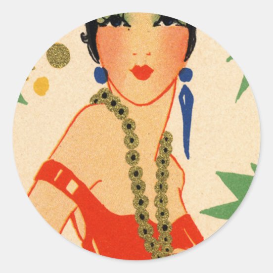 1920s Flapper Stickers And Labels Zazzle Uk
