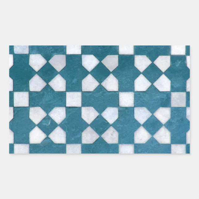 Art Design Patterns Modern classic tiles Beautiful Rectangular Sticker ...