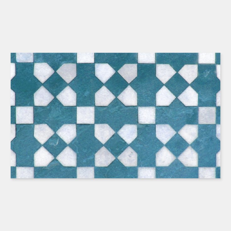 Art Design Patterns Modern classic tiles Beautiful Rectangular Sticker ...