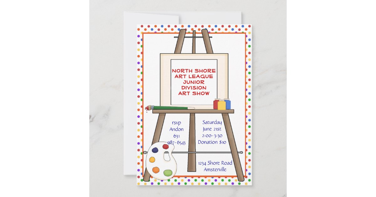 Art Easel Invitation. Invitation | Zazzle