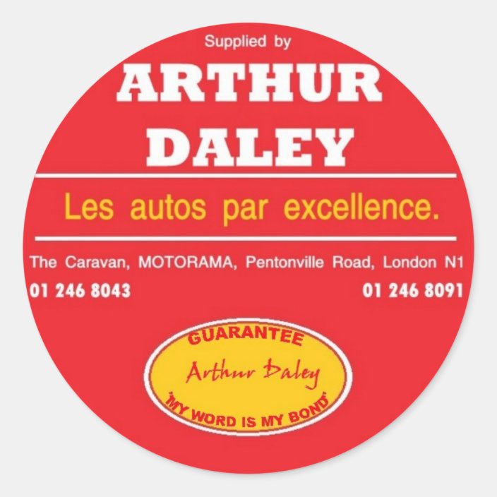 Arthur Daley Motorama Car Bumper Sticker | Zazzle.co.uk