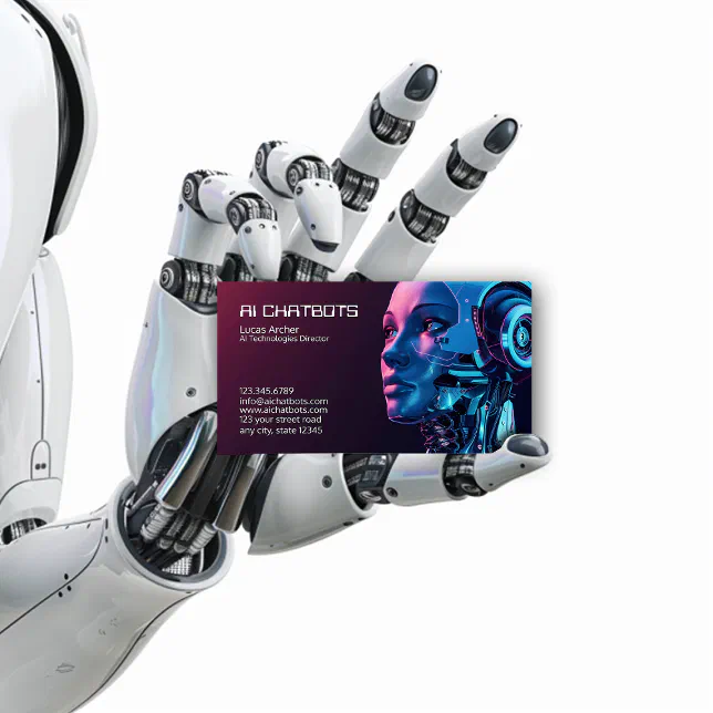 Artificial Intelligence Chatbot Company Business Card | Zazzle