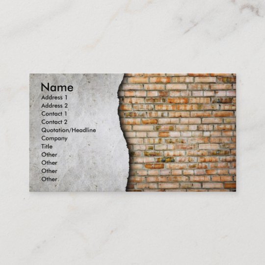 ARTISTIC BRICK & CONCRETE WALL CONSTRUCTION BUSINESS CARD | Zazzle.co.uk