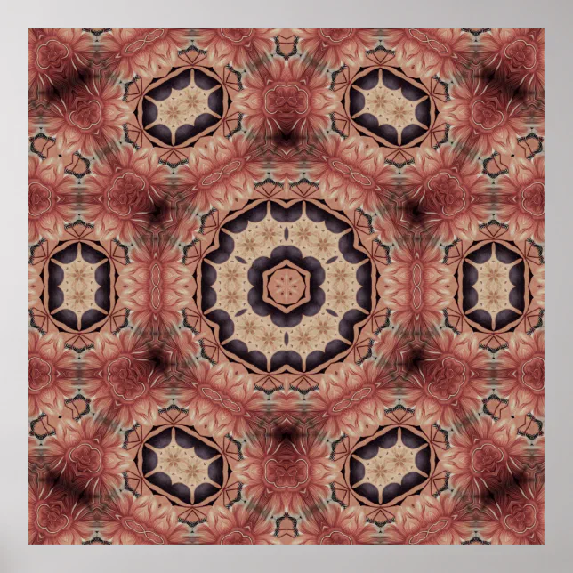 Artistic Design. Art deco motif pattern with luxur Poster | Zazzle