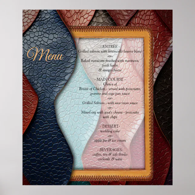 Artistic Leather Texture Art designs Poster | Zazzle