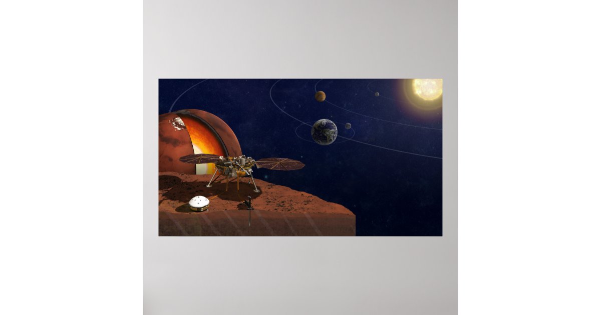 Artist's Rendition Of The Insight Lander. Poster | Zazzle
