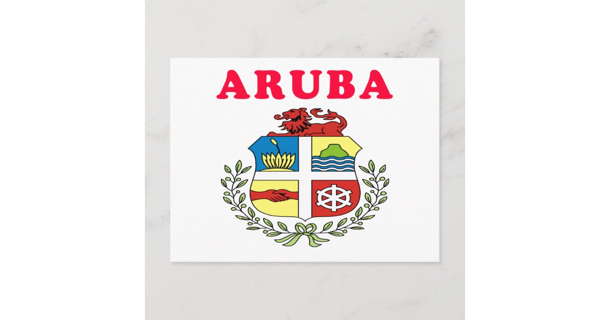 Aruba Coat Of Arms Designs Postcard | Zazzle