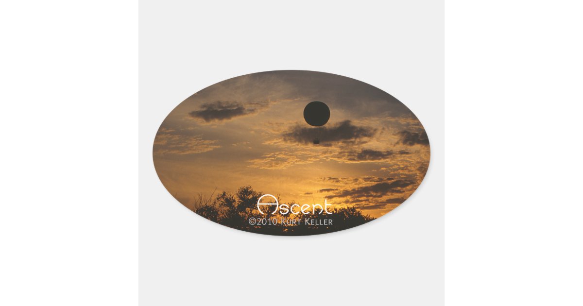 Ascent Oval Sticker | Zazzle