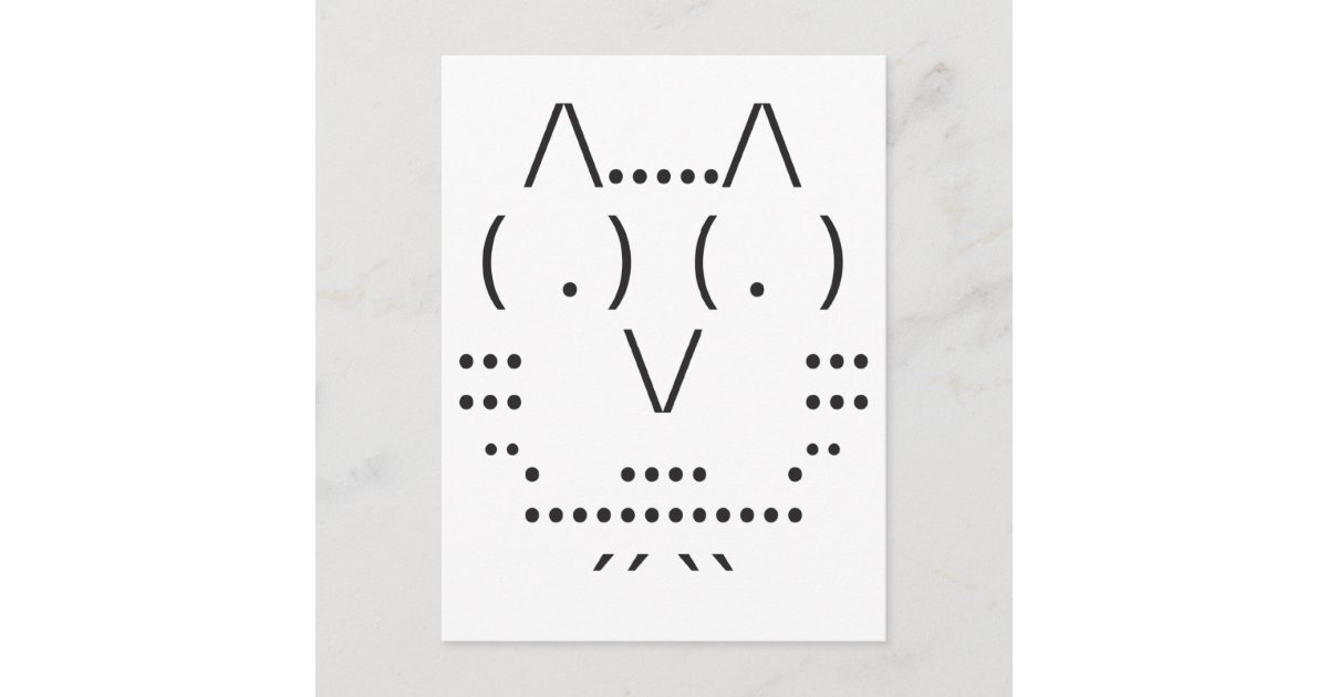 Ascii Owl Postcard | Zazzle