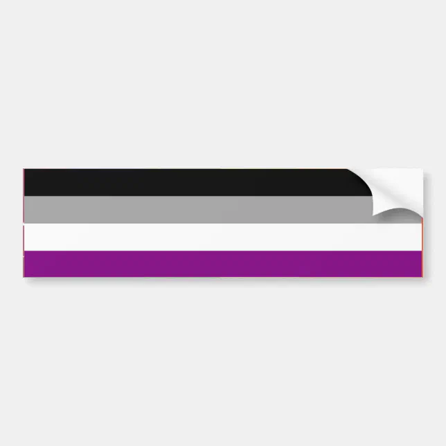 ASEXUAL PRIDE FLAG BAR BUMPER STICKER | Zazzle