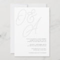 Ash | Script Watermark Monogram Wedding Invitation | Zazzle