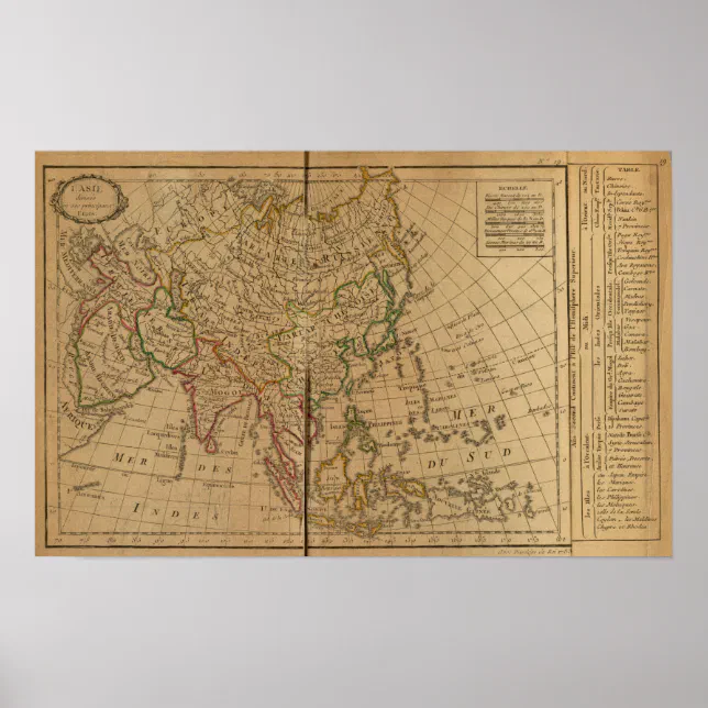 Asia Atlas Map Poster | Zazzle