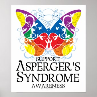 Asperger's Syndrome Butterfly Poster | Zazzle