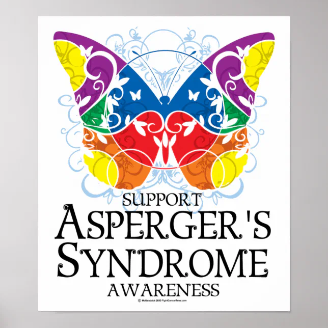 Asperger's Syndrome Butterfly Poster | Zazzle