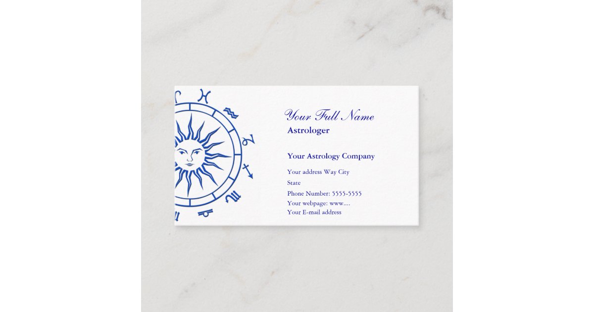 Astrology Business Card Template | Zazzle