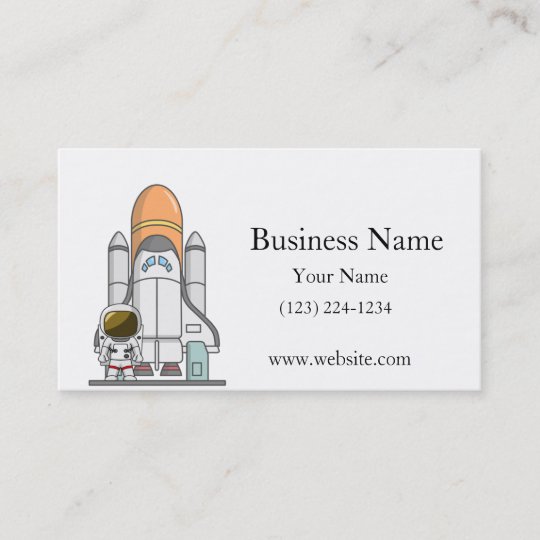Astronaut & Spaceship Business Card | Zazzle.co.uk