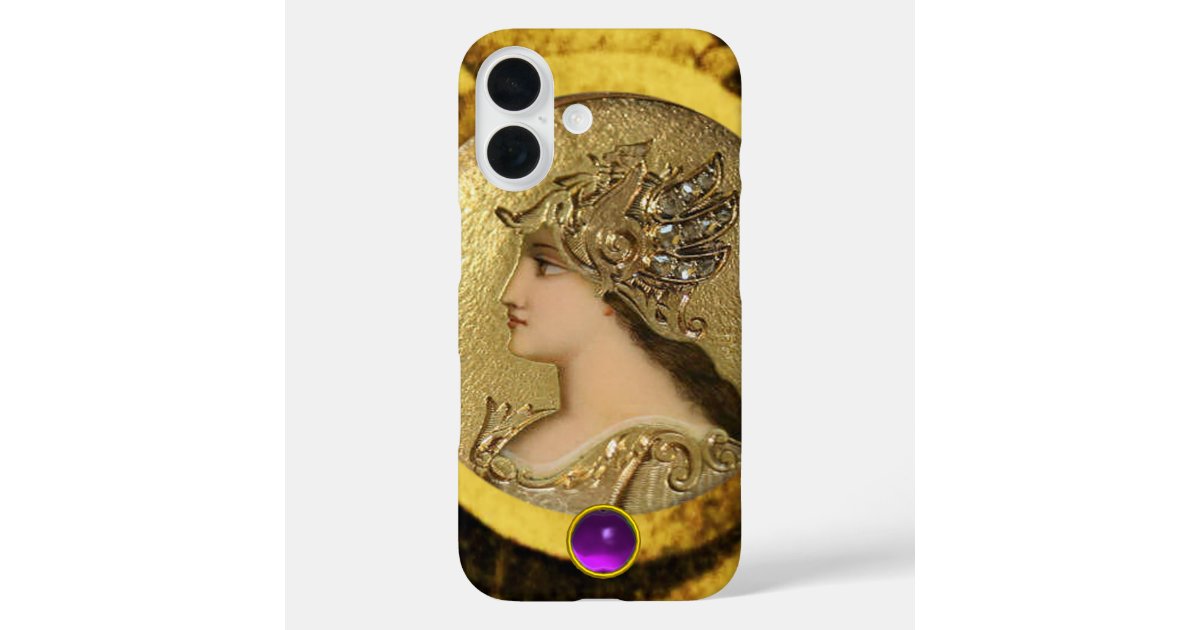 ATHENA WITH FANTASY GRIFFINS AND PURPLE GEMSTONE Case-Mate iPhone CASE ...