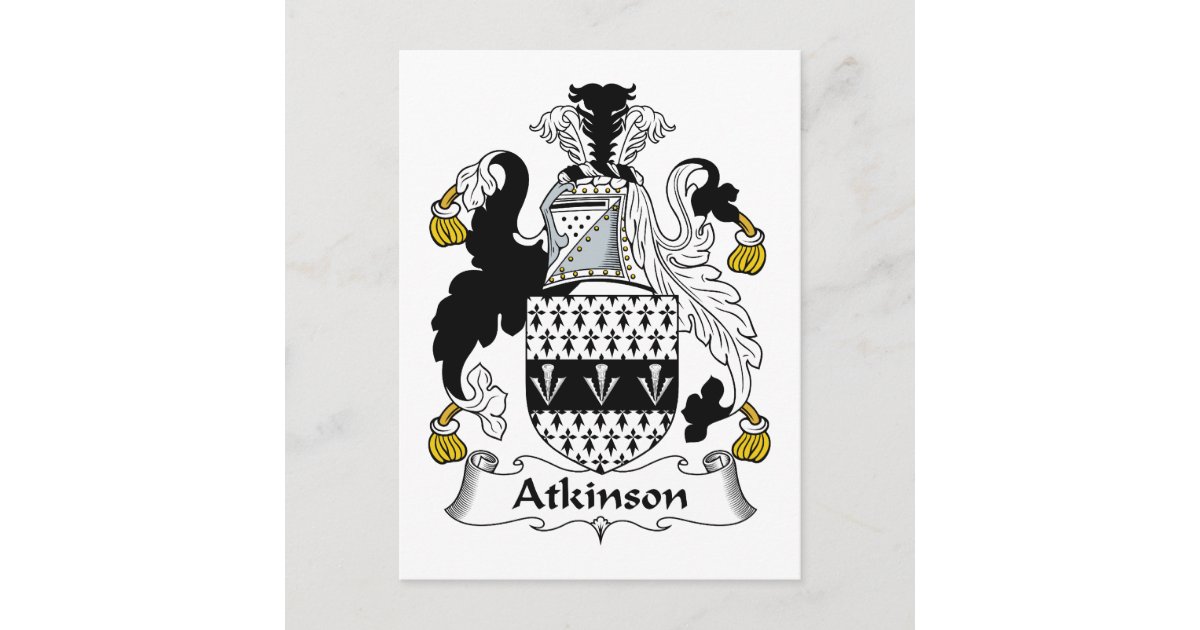 Atkinson Family Crest Postcard | Zazzle