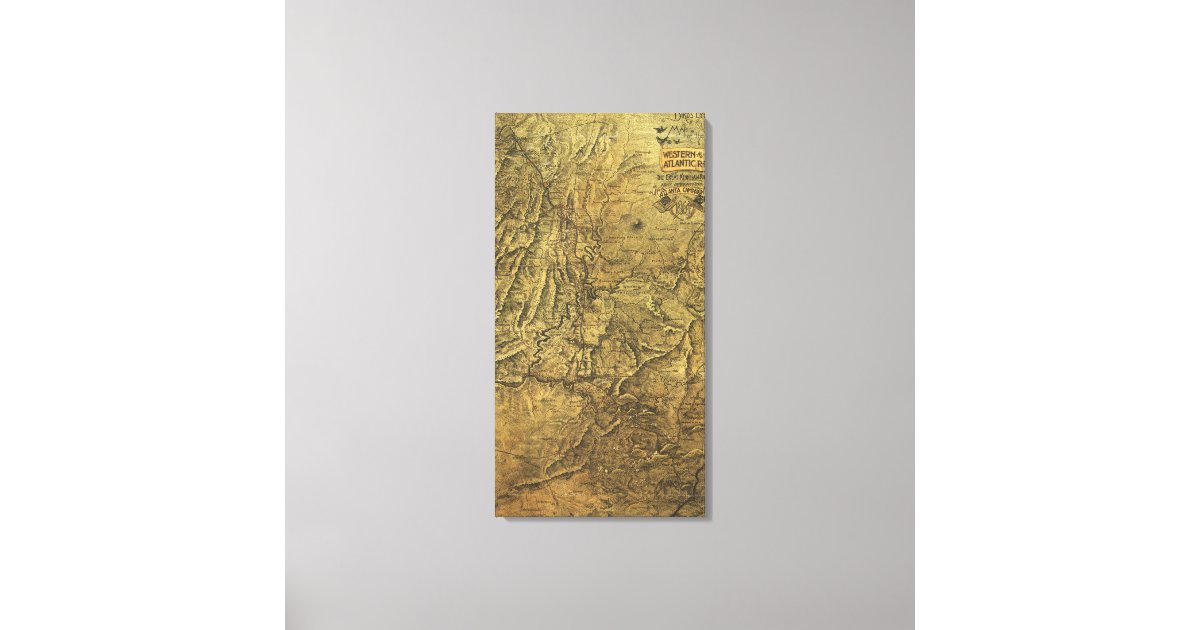 Atlanta Campaign - Civil War Panoramic Map Canvas Print | Zazzle