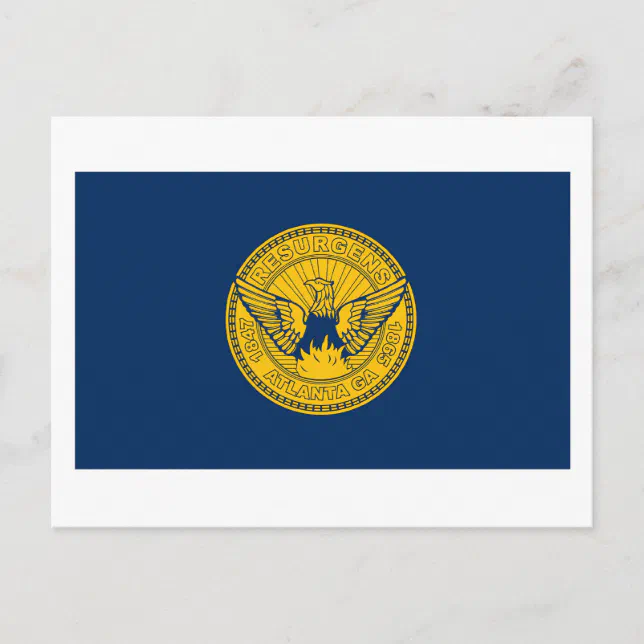 Atlanta Flag Postcard | Zazzle