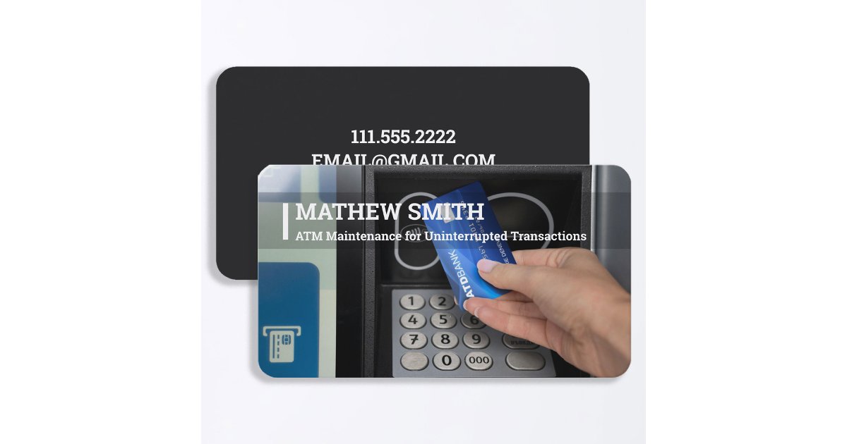 ATM Maintenance Business Card | Zazzle