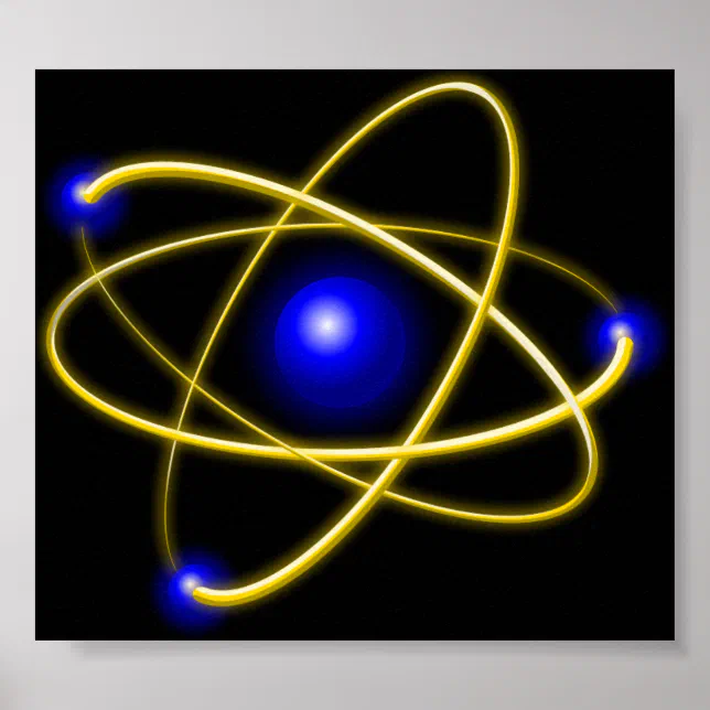 Atom atom , physics , particle , science , matter poster | Zazzle
