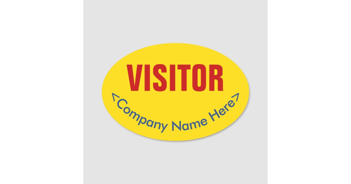 Attention-Grabbing "VISITOR" Name Tag | Zazzle