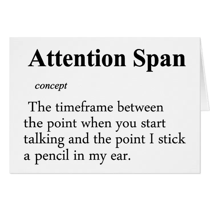 Attention Span Definition | Zazzle