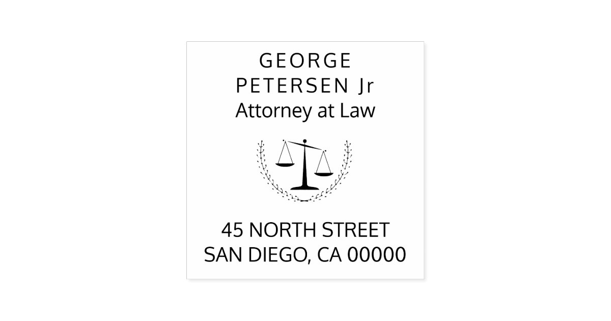 Attorney at law | lawyer scales of justice simple self-inking stamp ...