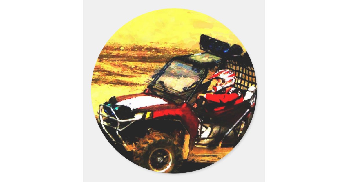 ATV Rider - All Terrain Extreme Motorsports Classic Round Sticker | Zazzle