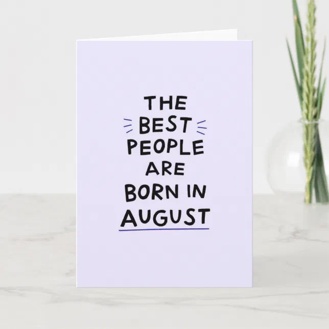 August Birthday Card | Zazzle