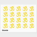 Aum Symbol (Yellow Gold in Colour) Square Sticker | Zazzle