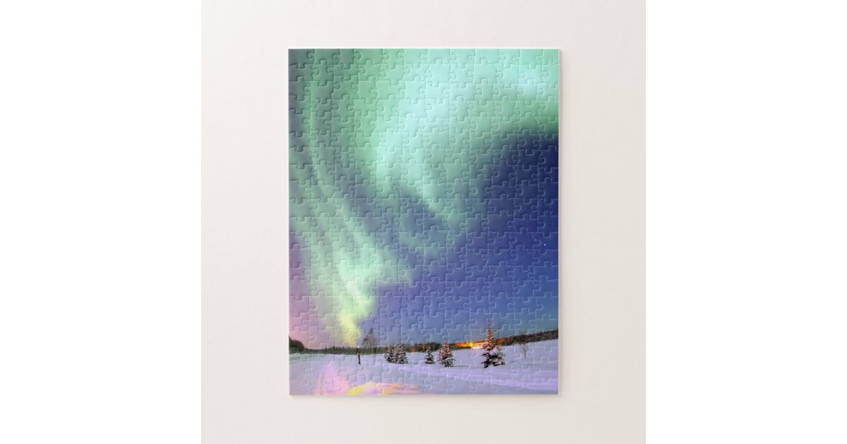 Aurora - Beautiful Northern Lights Jigsaw Puzzle | Zazzle