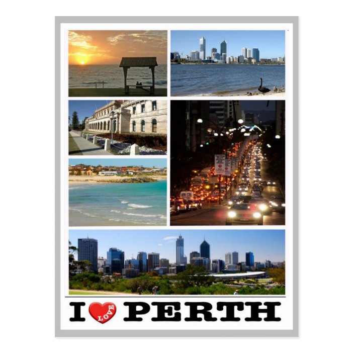 Australia - Perth - I Love - Postcard | Zazzle.co.uk