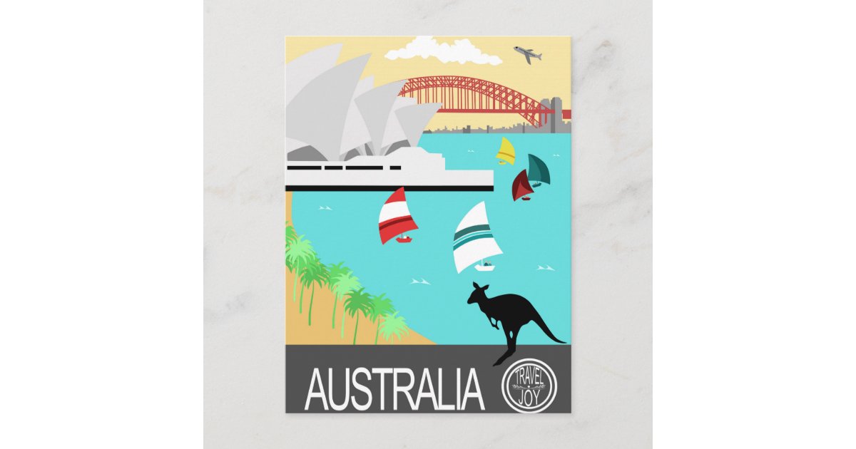 Australia vintage poster postcard | Zazzle