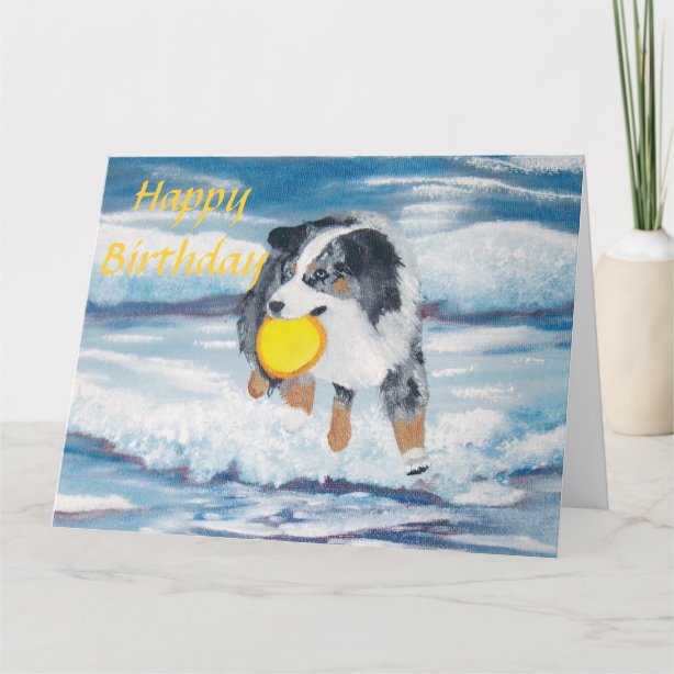 Australian Shepherd Birthday Cards | Zazzle UK