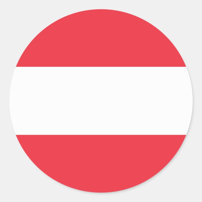 Austria (Austrian) Flag Classic Round Sticker | Zazzle.co.uk