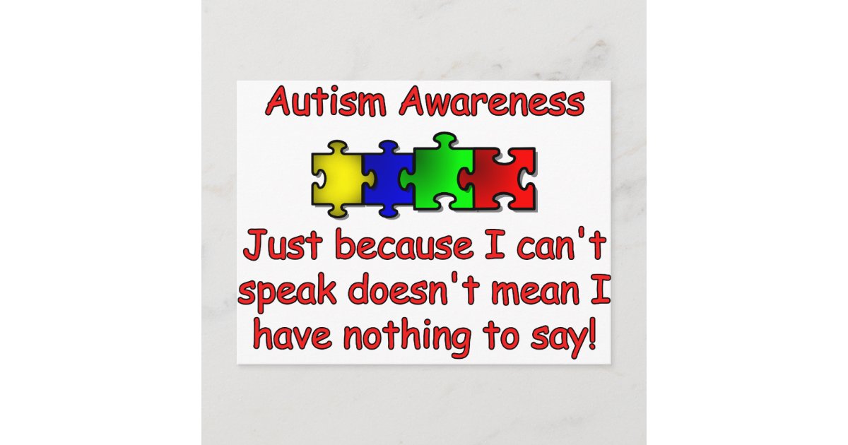 Autism Awareness Postcard | Zazzle