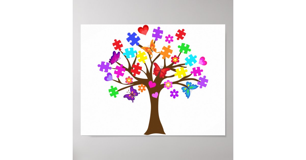 Autism Awareness Tree Poster | Zazzle