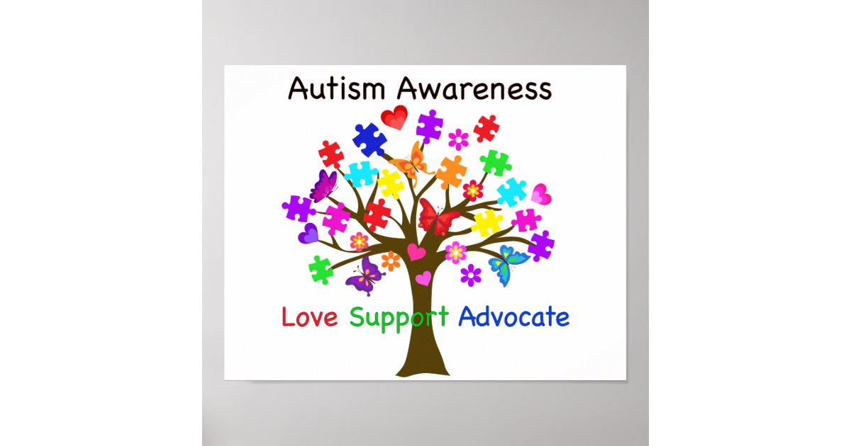 Autism Awareness Tree Poster | Zazzle