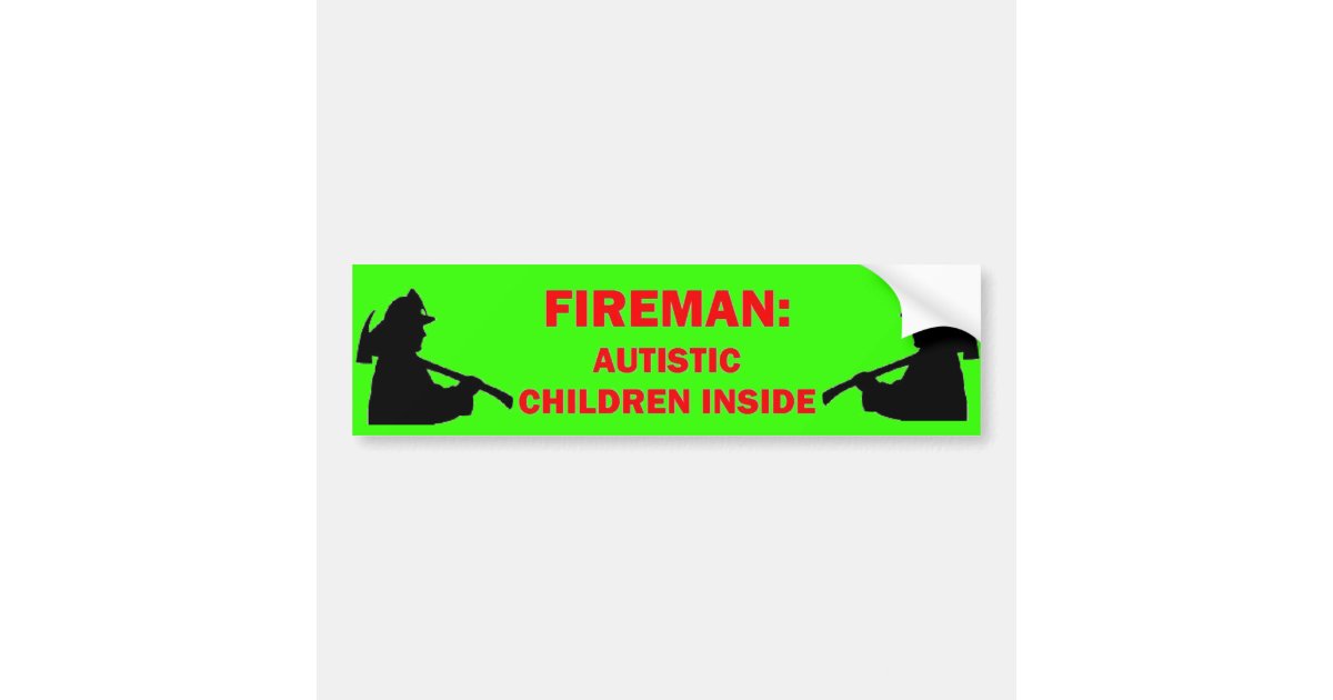 Autism Fire Safety Bumper Sticker | Zazzle