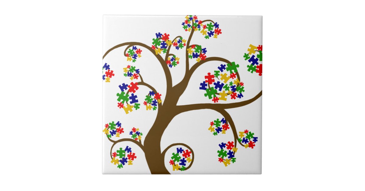 Autism Tree of Life Tile | Zazzle