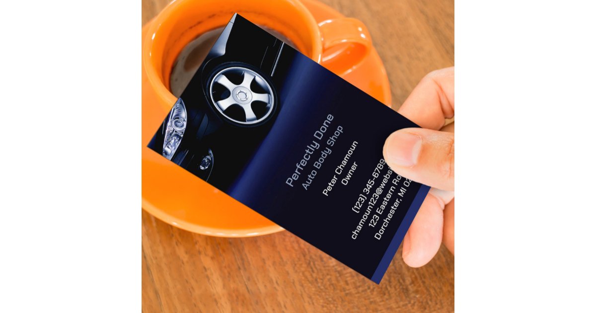 Auto Body Shop Business Card | Zazzle