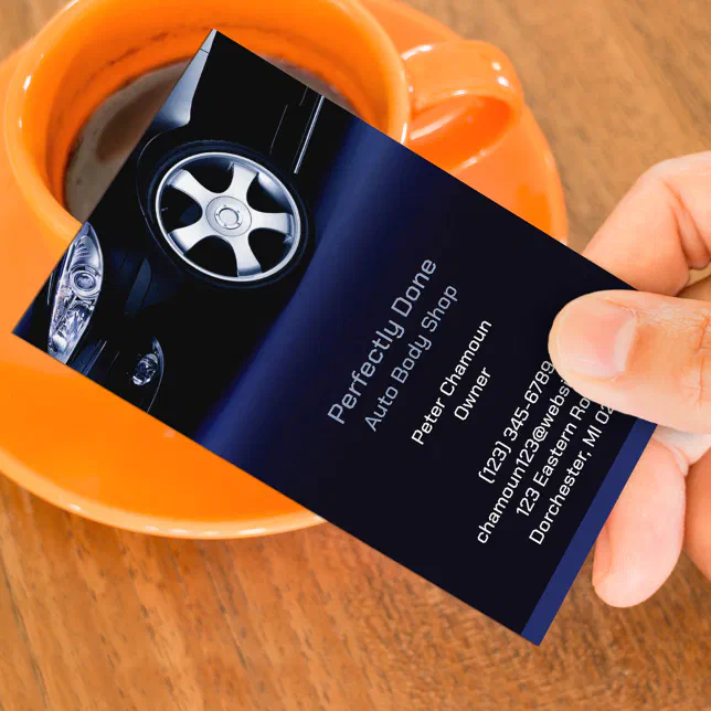 Auto Body Shop Business Card | Zazzle