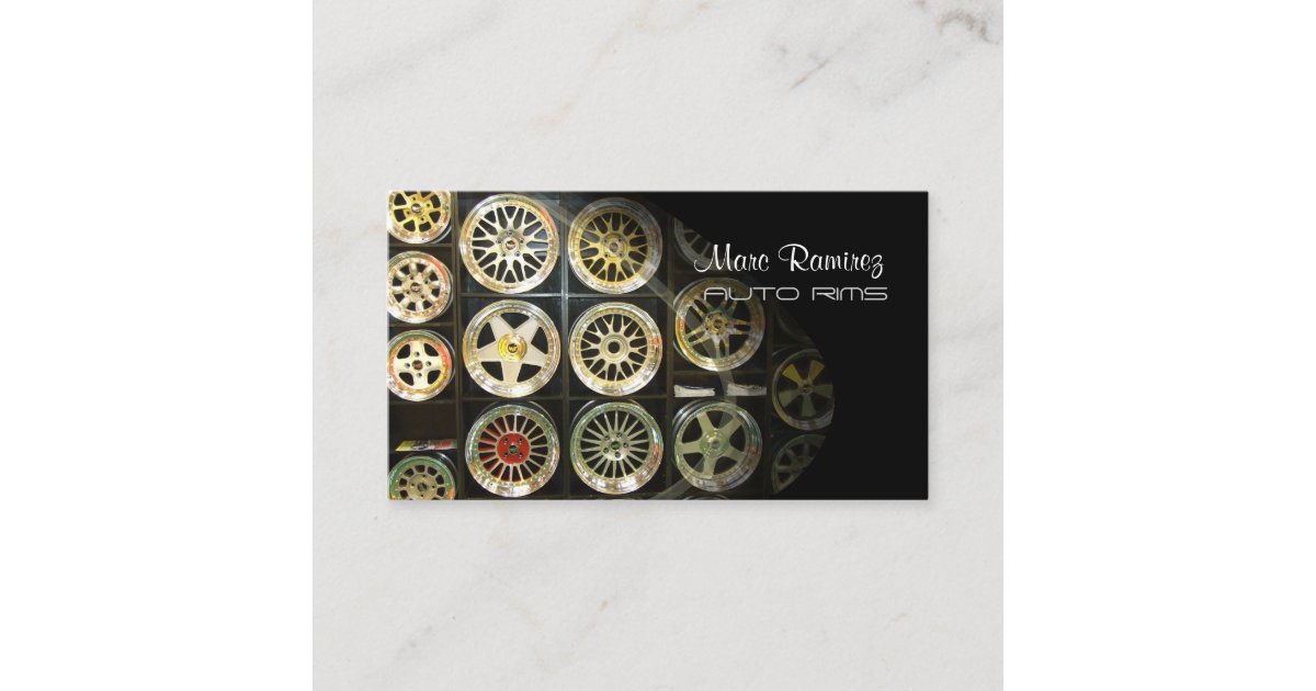 AUTO RIMS, PHOTO business cards | Zazzle