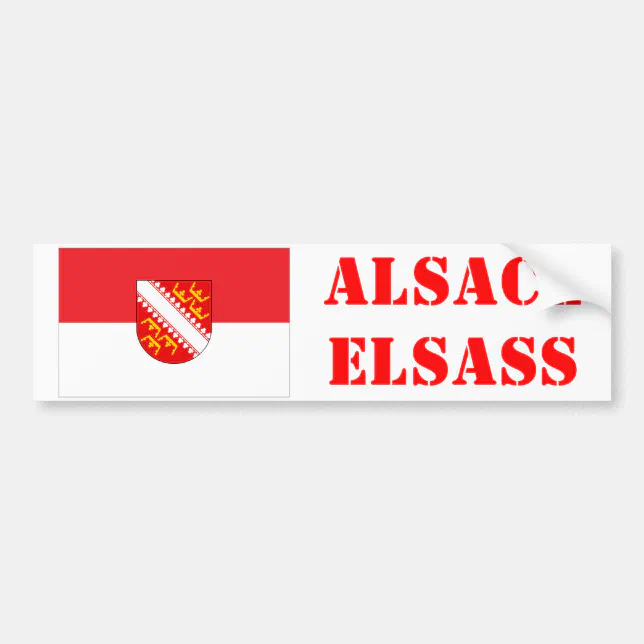 Autocollant pour voiture Alsace Rot ùn Wiss Bumper Sticker | Zazzle